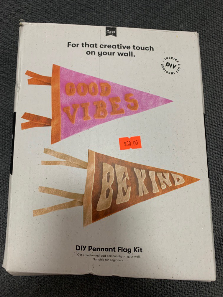 Typo diy flag kit, Hobbies & Toys, Stationery & Craft, Handmade Craft ...