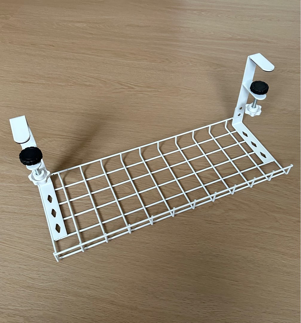 Under Table Hanging Rack Cable Management Tray. No Drill, Furniture ...