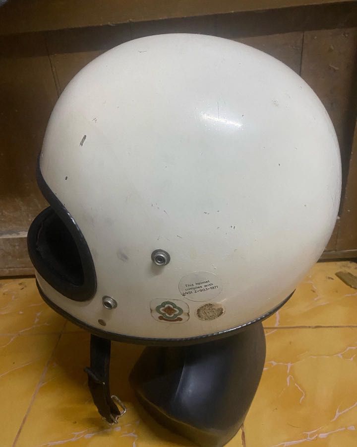 Vintage 70s stadium helmet fullface england, Hobbies & Toys ...