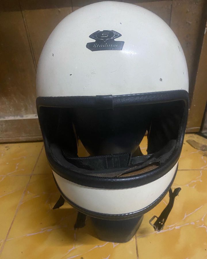 Vintage 70s stadium helmet fullface england, Hobbies & Toys ...