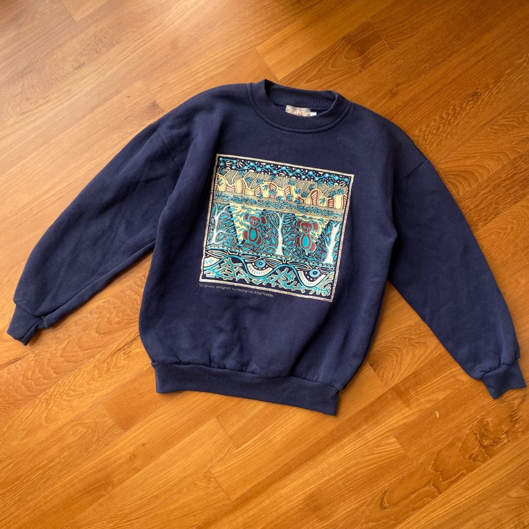 Vintage 80s Australian Koala Bear Navy Blue Sweater, Men's Fashion ...