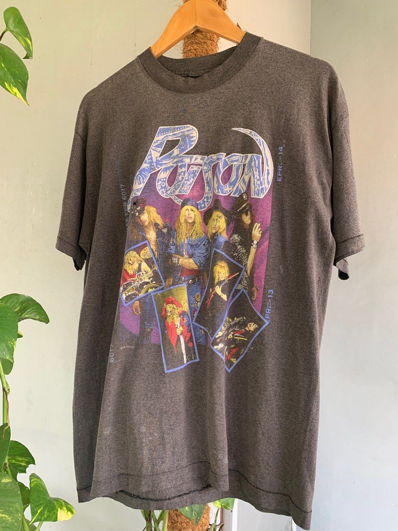 Vintage Poison "Open Up and Say Ahhh" Tour 1988, Men's Fashion, Tops & Sets, Tshirts & Polo ...