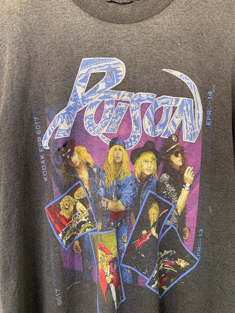 Vintage Poison "Open Up and Say Ahhh" Tour 1988, Men's Fashion, Tops & Sets, Tshirts & Polo ...