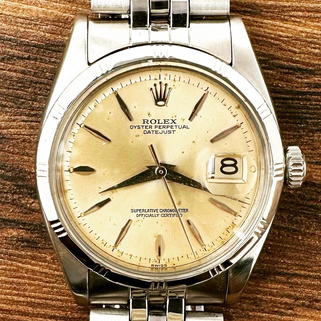Vintage Rolex Datejust Ref.1603 ’Bamboo Bezel’, 名牌, 手錶 - Carousell