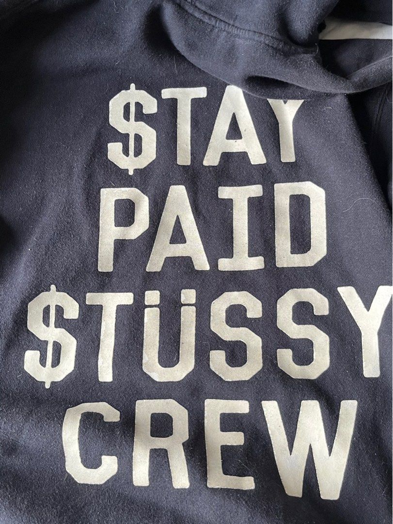 Vintage Stussy "Stay Paid Stussy Crew" Hoodie on Carousell