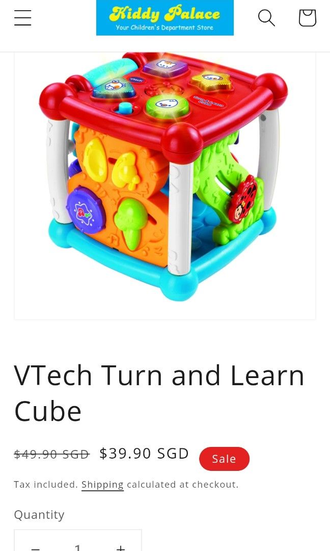 Vtech Turn & Learn Cube, Babies & Kids, Infant Playtime on Carousell
