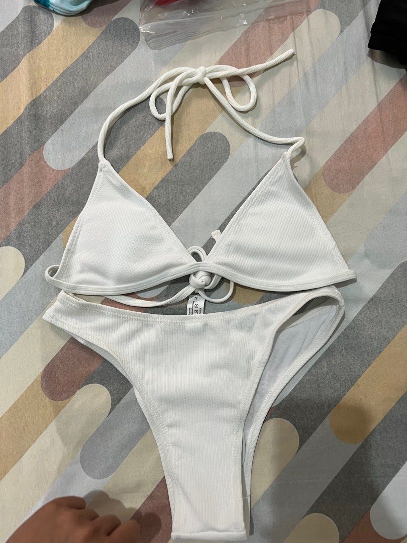 White 2 piece bikini, Women's Fashion, Swimwear, Bikinis & Swimsuits on ...