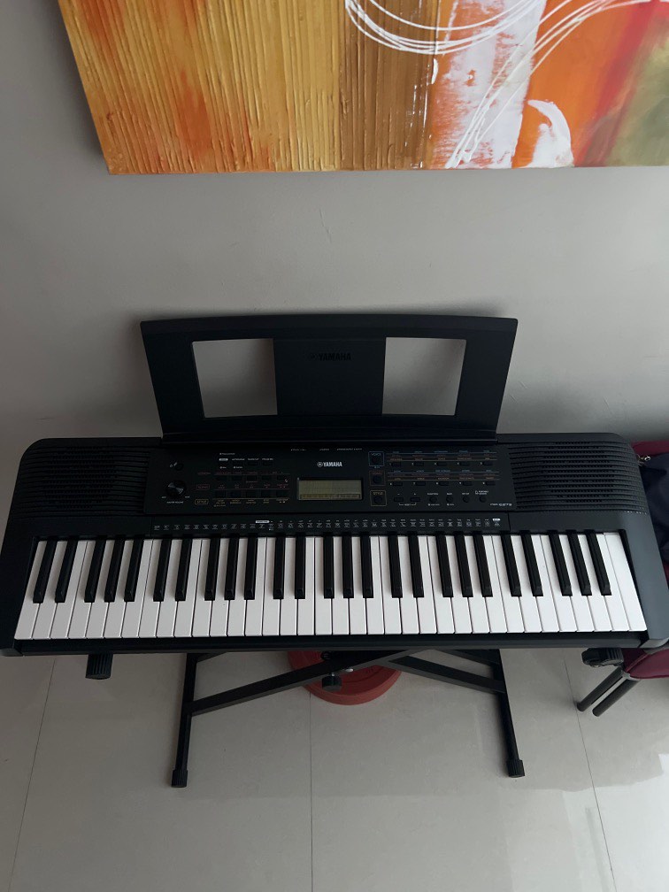 YAMAHA PSR-E273 portable piano keyboard with free stand, Hobbies & Toys ...