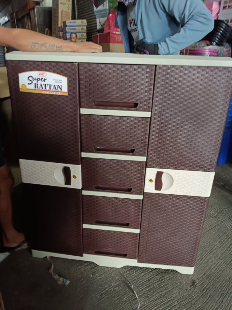 ZOOEY SUPER RATTAN DUAL CABINET, Furniture & Home Living, Home Decor ...