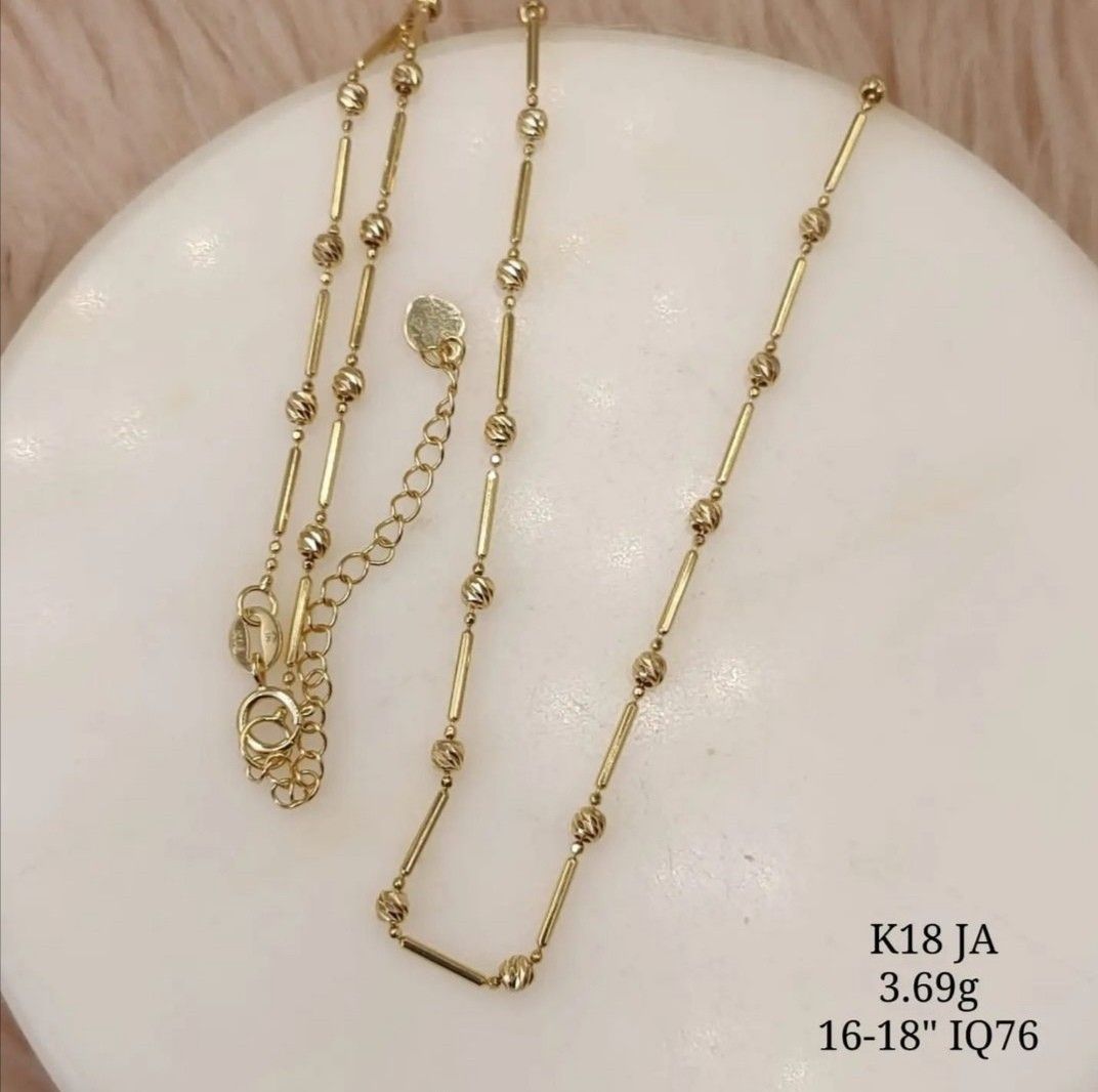 18K Saudi Gold Necklace (Code:IQ76), Women's Fashion, Jewelry ...