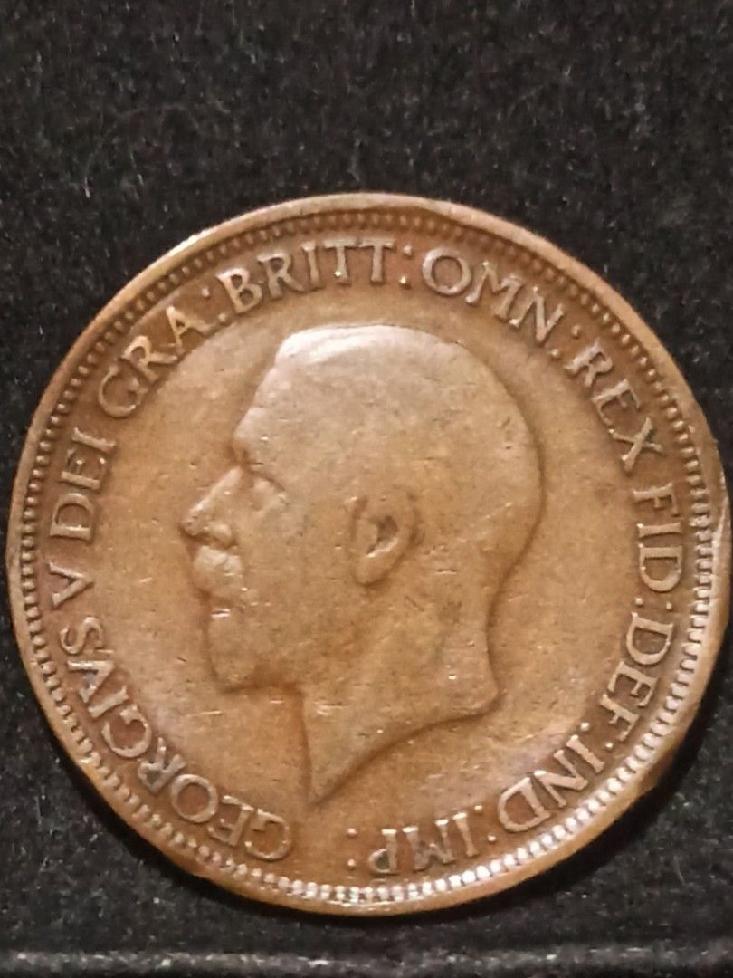 1929 Half Penny King George V L-1, Hobbies & Toys, Memorabilia & Collectibles, Currency on Carousell