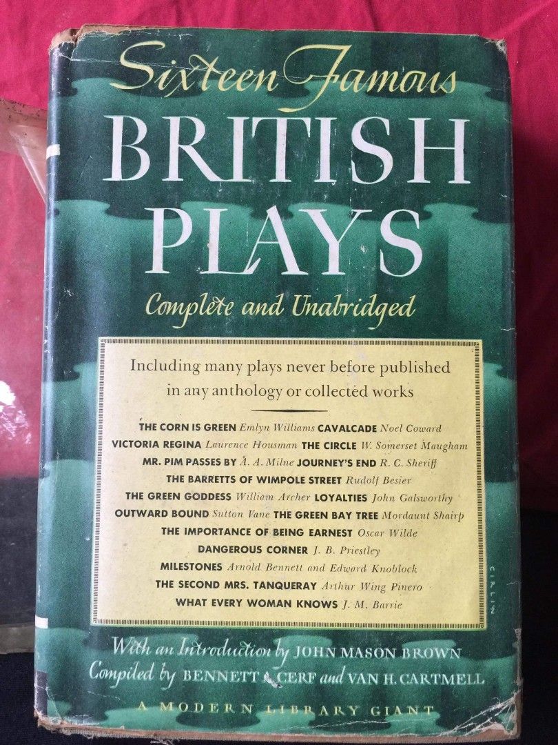 1942 SIXTEEN FAMOUS BRITISH PLAYS COMPLETE & UNABRIDGED EDITED BY ...
