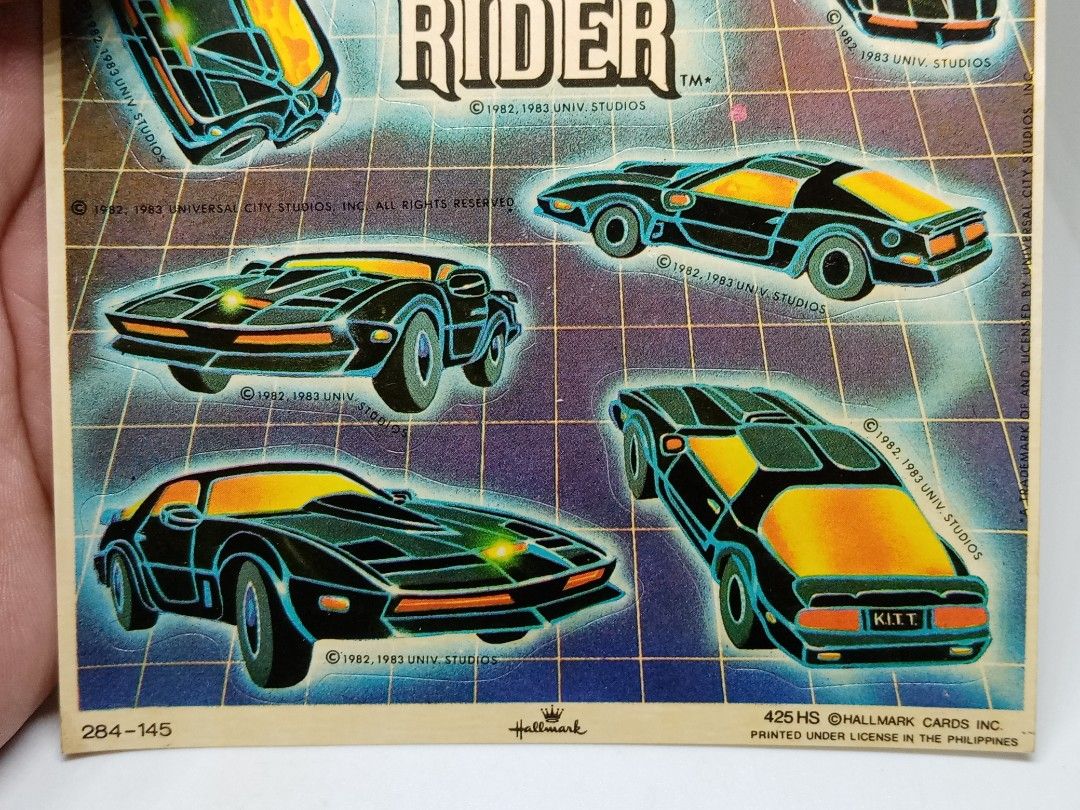 1982,1983 Knight Rider Sticker Universal Studios, Hobbies & Toys ...