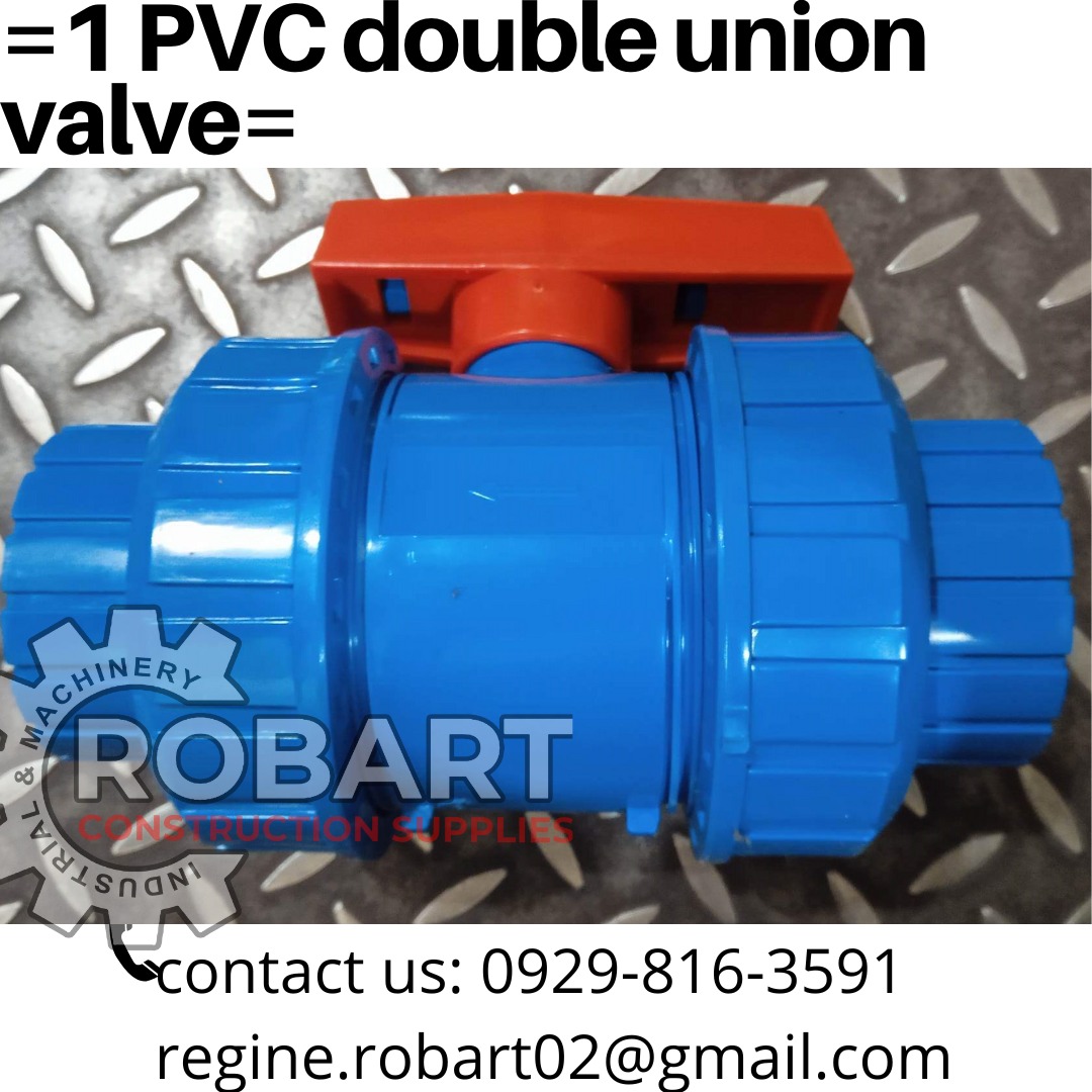 =1 PVC double union valve=, Commercial & Industrial, Construction Tools ...
