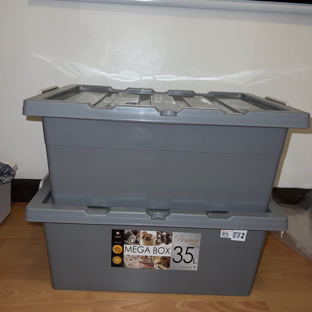 2 Megabox 36l Storage Furniture And Home Living Home Improvement And Organization Storage Boxes