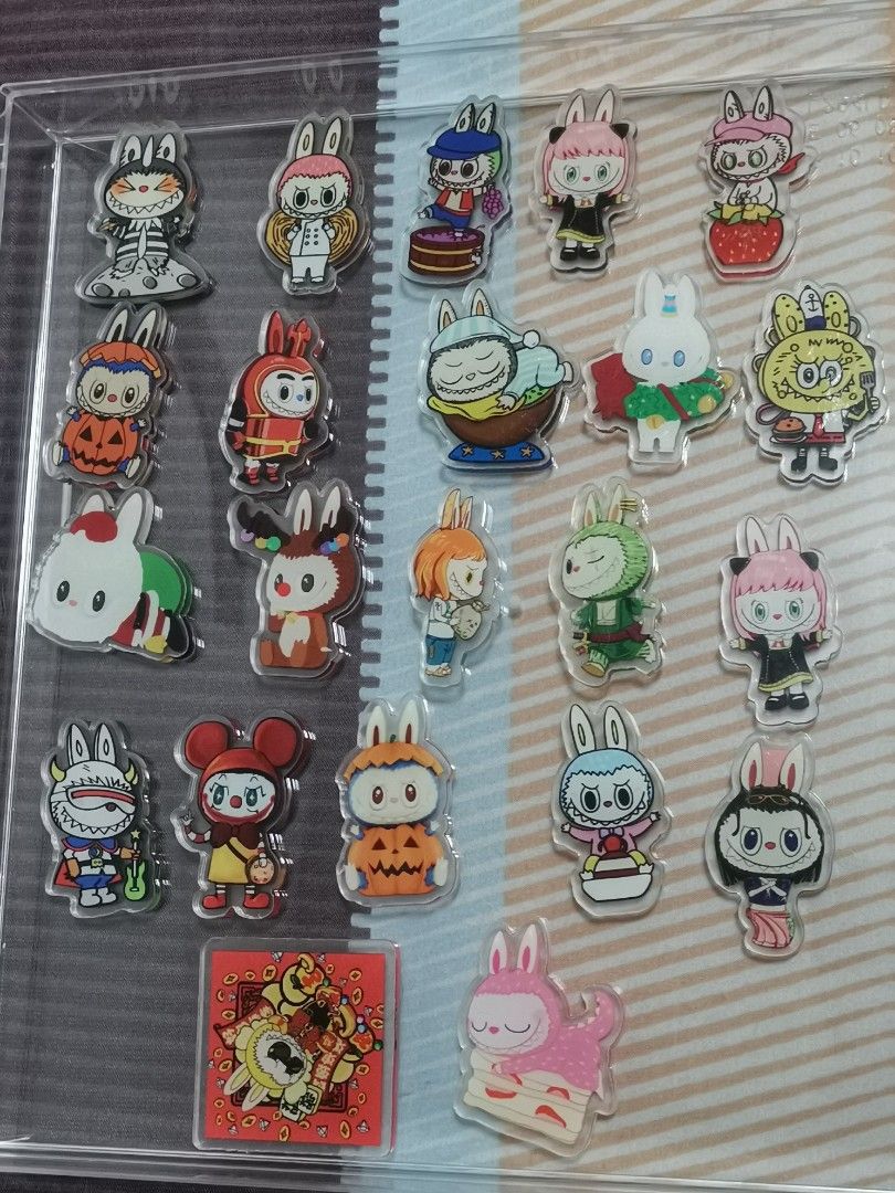 4cm popmart labubu acrylic charms, Hobbies & Toys, Stationery & Craft ...