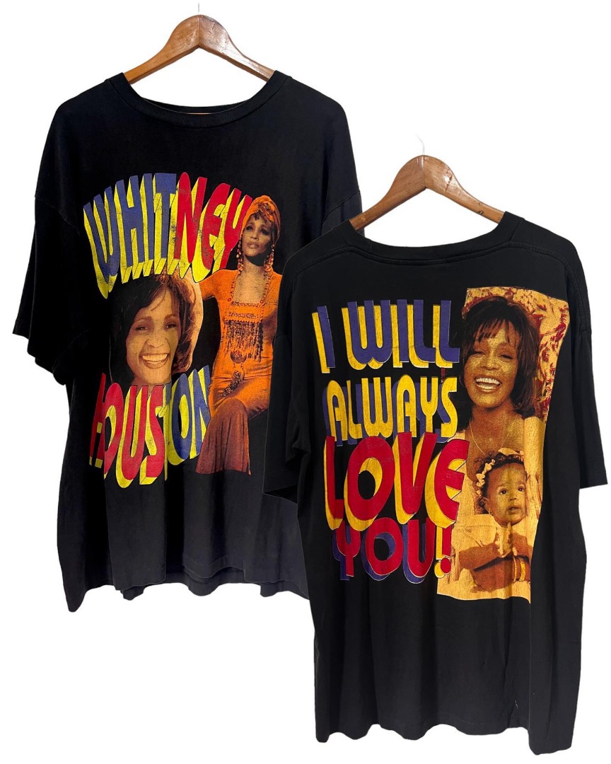 90s WHITNEY HOUSTON BOOTLEG RAP TEE, Hobbies & Toys, Memorabilia & Collectibles, Vintage ...