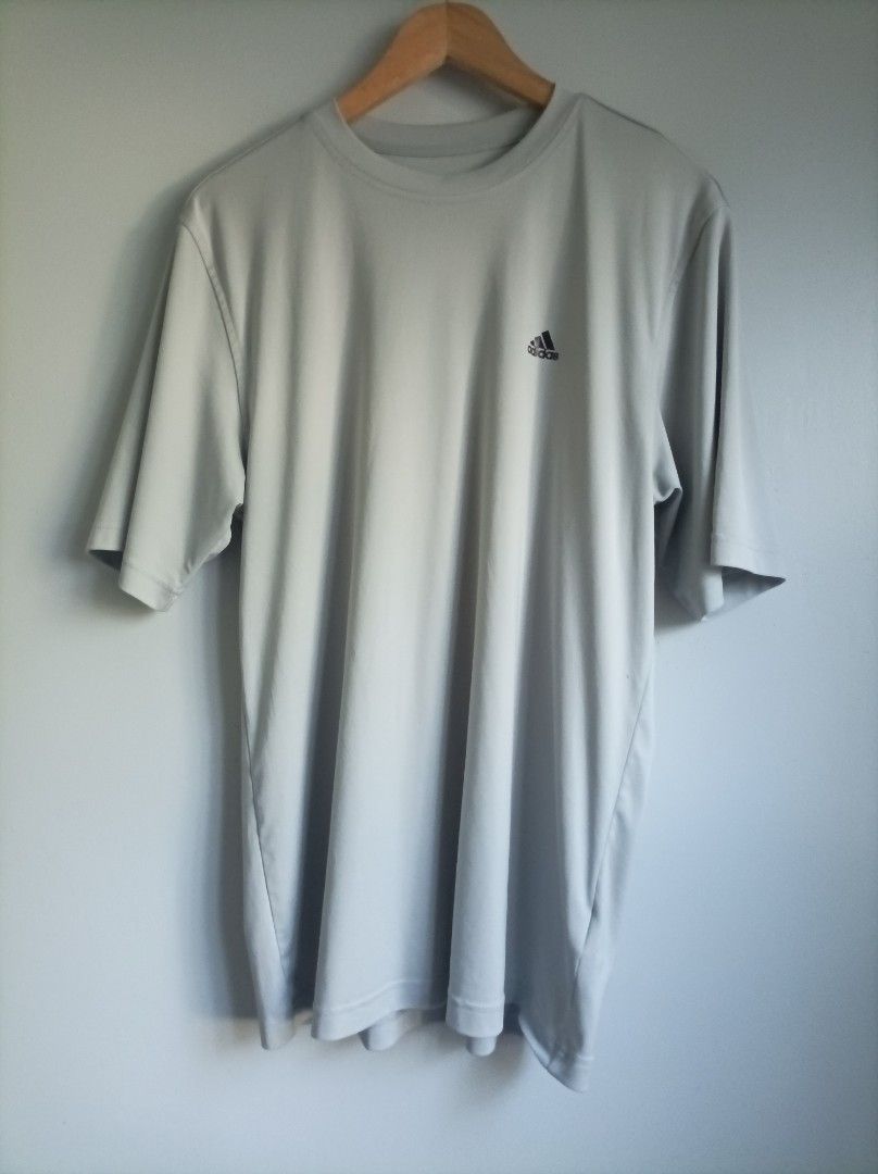 Adidas Grey Dry-Fit, Men's Fashion, Tops & Sets, Tshirts & Polo Shirts ...