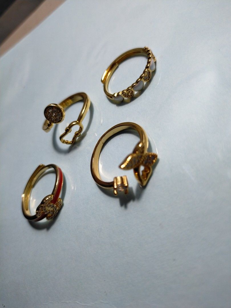 ADJUSTABLE GOLD PLATED RINGS (NON-TARNISH AND HYPOALLERGENIC), Women's ...
