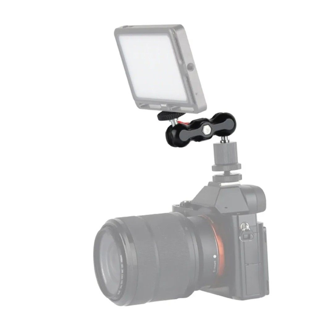 Aluminum DSLR Camera Magic Arm Dual 1/4" Ball head Mount Handlebar ...