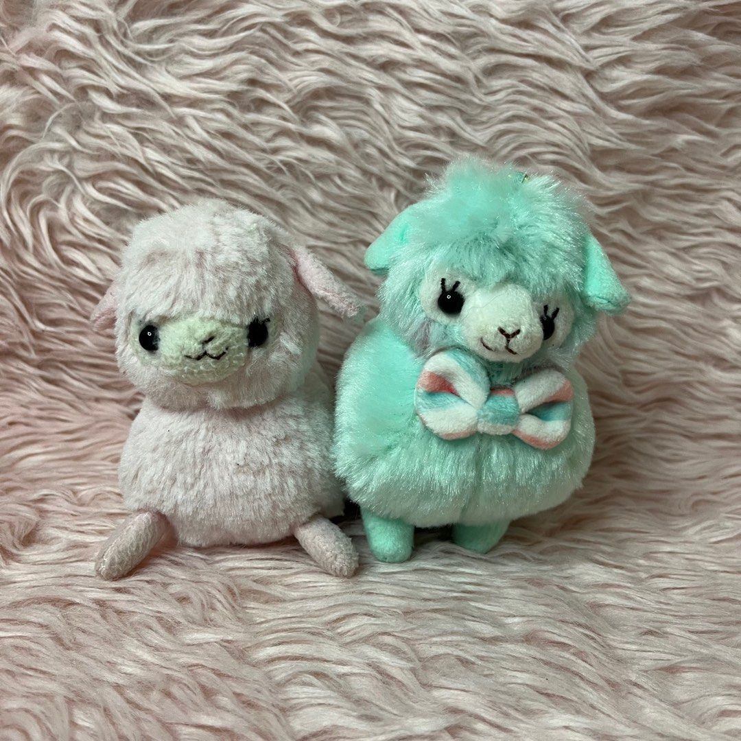 AMUSE ALPACASSO PINK AND TEAL PLUSH CHARM, Hobbies & Toys, Toys & Games ...
