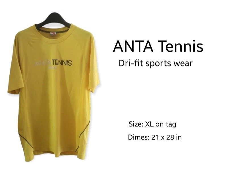 Anta tennis dri-fit active wear, Men's Fashion, Activewear on Carousell