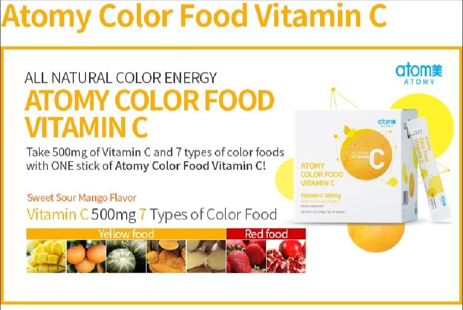 Atomy Color Food Vitamin C (2g x 90 packs) / Halal Certified ...