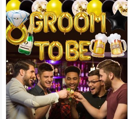 Bachelor Party Groom Shower Decorations for Men, GROOM TO BE Sash ...