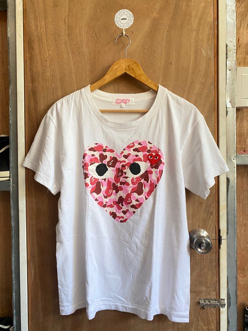 BAPE X CDG, Men's Fashion, Tops & Sets, Tshirts & Polo Shirts on Carousell