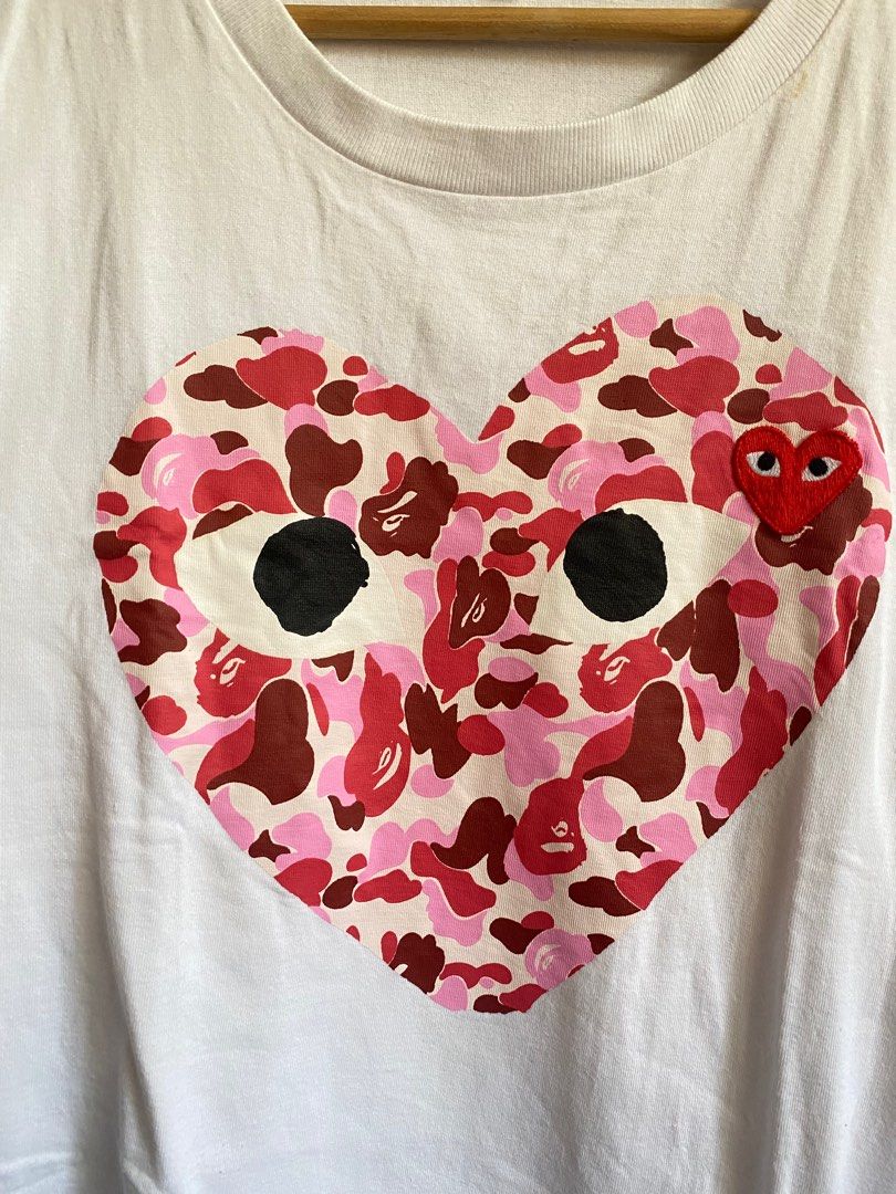 BAPE X CDG, Men's Fashion, Tops & Sets, Tshirts & Polo Shirts on Carousell
