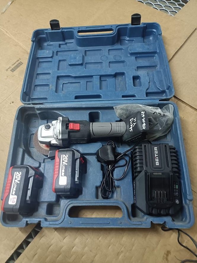 Beiter BA618-20V Cordless Angle Grinder 20V Brushless with 5.0Ah Batt ...