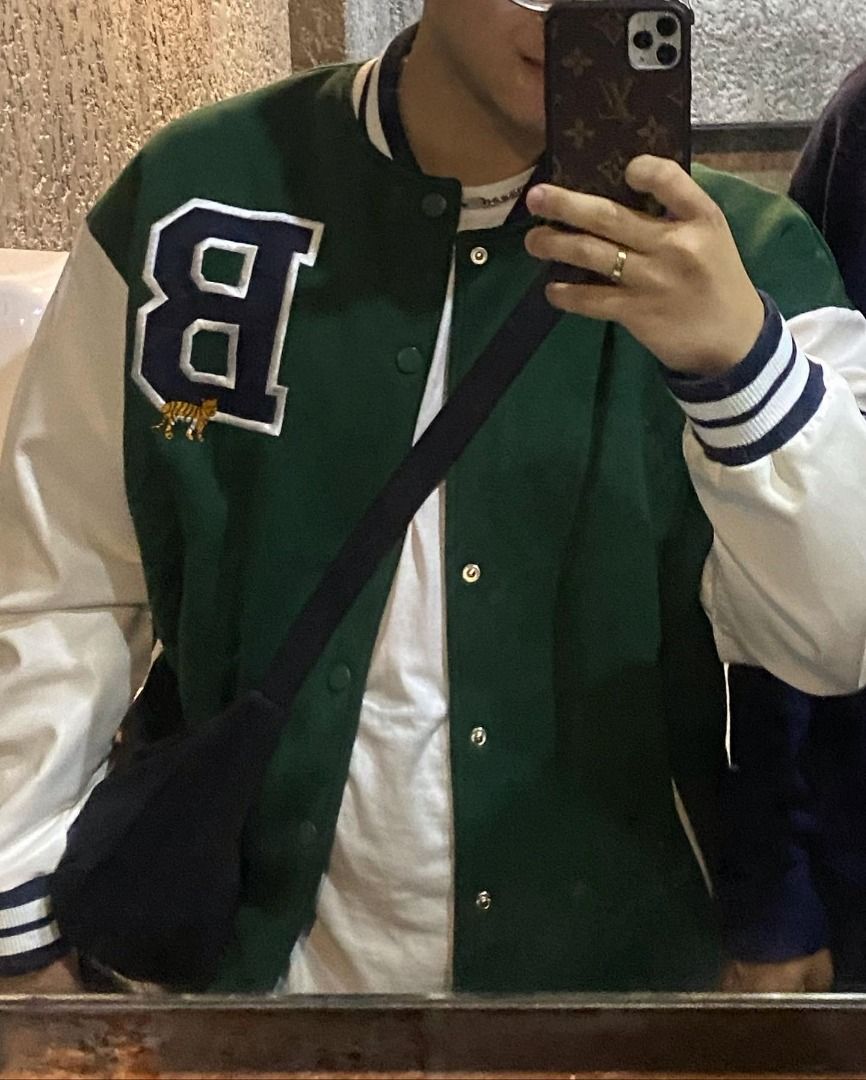 Bench Varsity Jacket - Green, Men's Fashion, Coats, Jackets and ...
