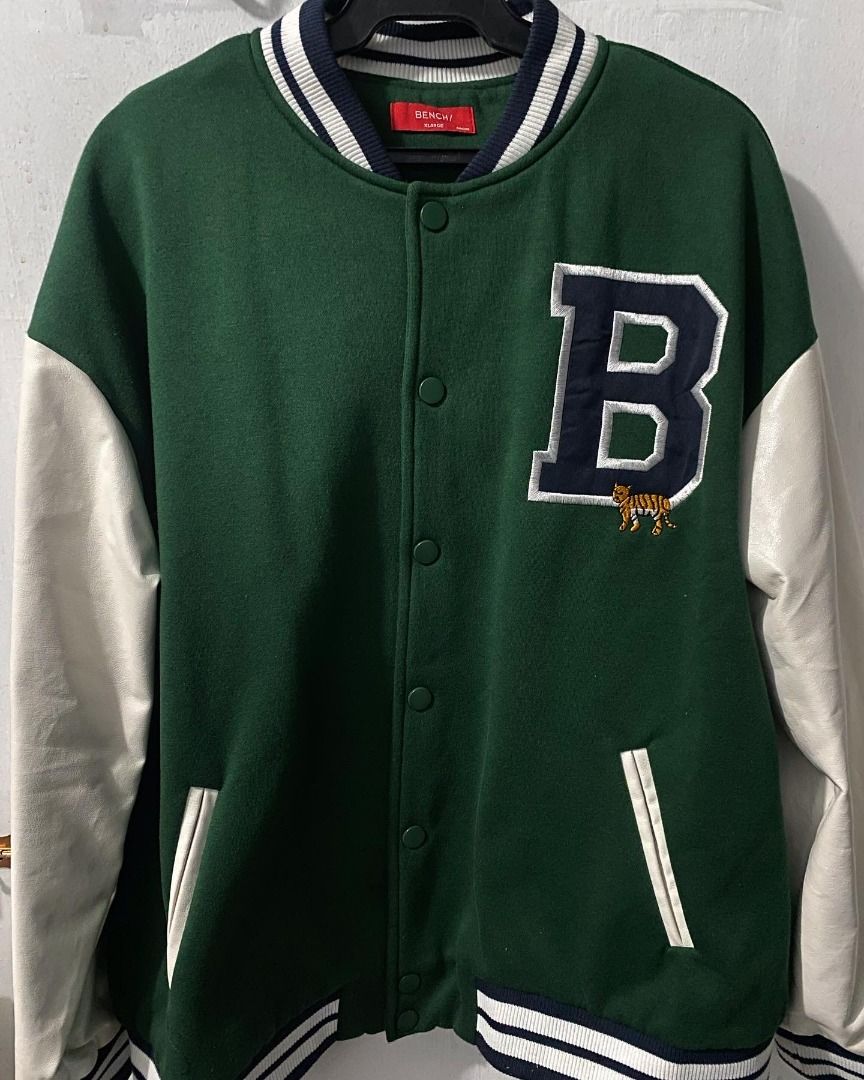 Bench Varsity Jacket - Green, Men's Fashion, Coats, Jackets and ...