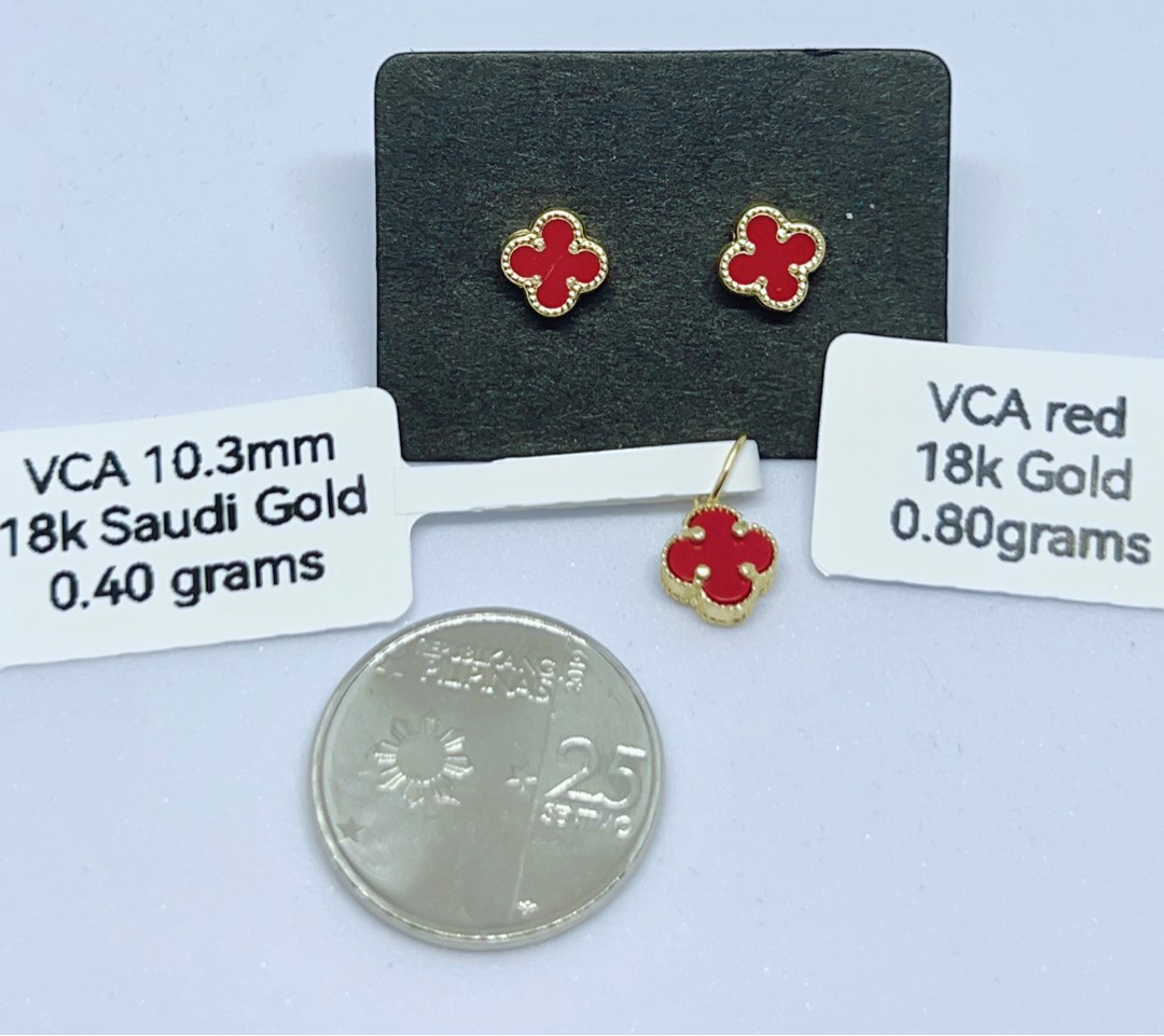 Brand new 18k saudi gold set vca red, Women's Fashion, Jewelry ...