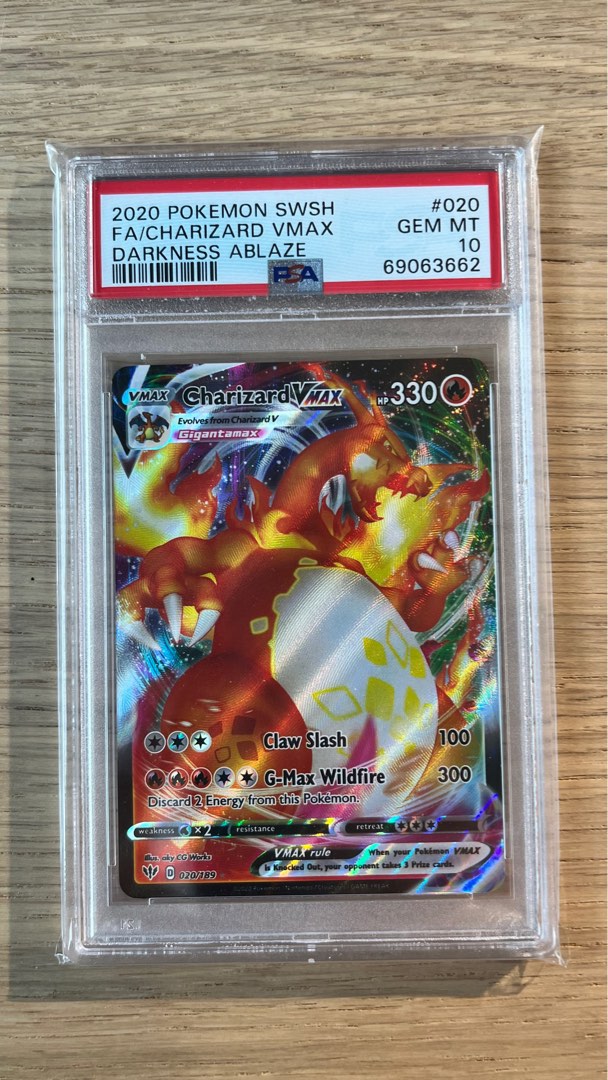 Charizard Vmax PSA 10, Hobbies & Toys, Toys & Games on Carousell