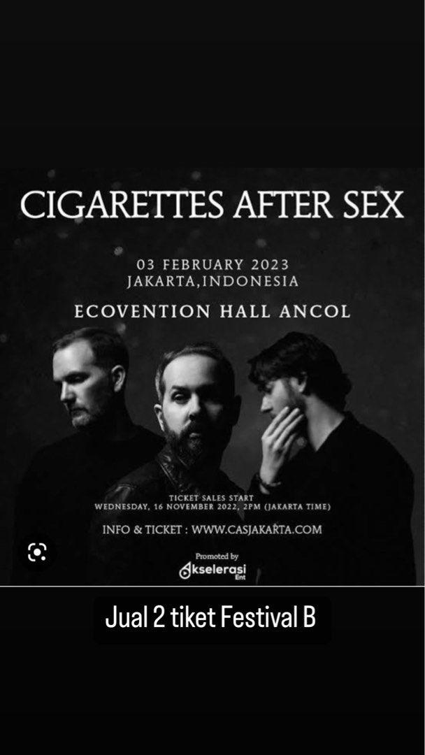 Cigarettes After Sex Ticket Festival B Tiket And Voucher Tiket Acara Di