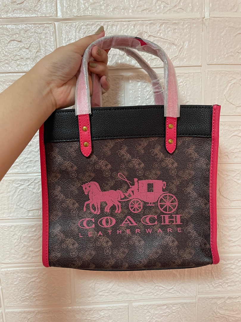 Coach Pink Small Tote Bag, Women's Fashion, Bags & Wallets, Tote Bags ...