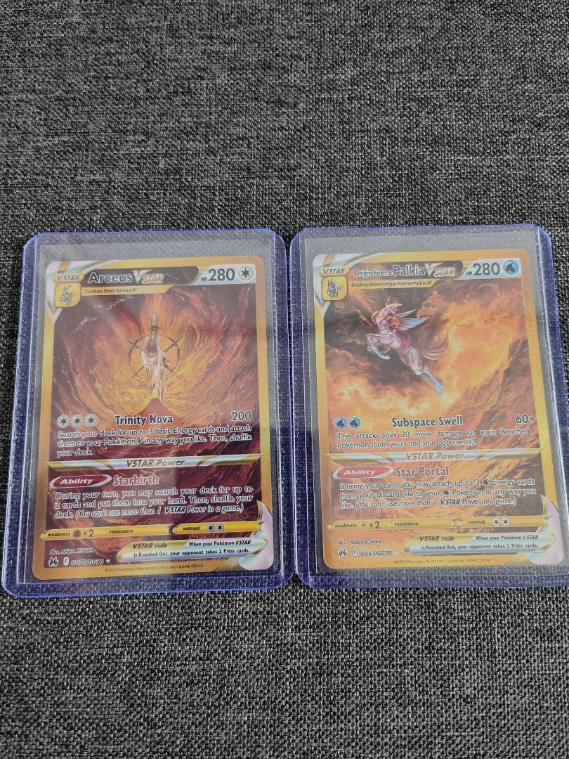 Gold arceus and Gold Palkia vstar aa singles crown zenith etb 12.5 ...