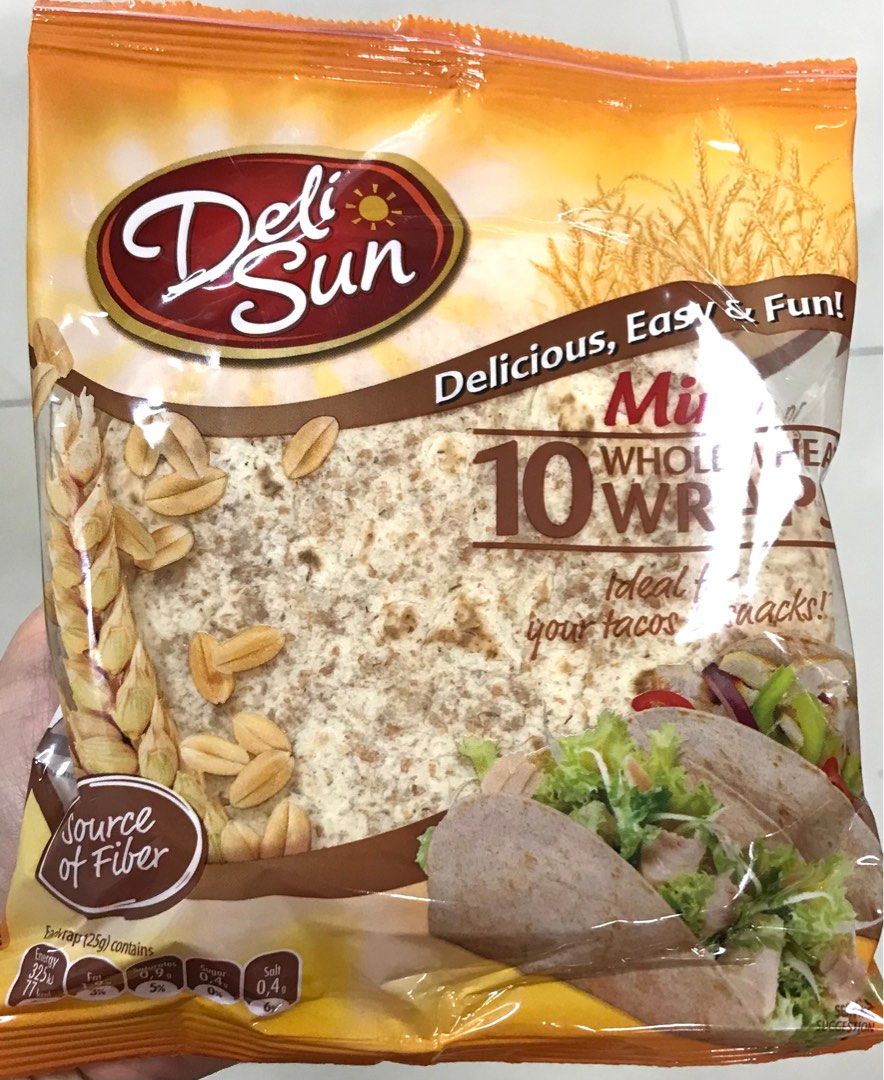 Deli Sun Mini Whole Wheat Wraps 250g Tortillas Enchiladas Soft Tacos ...