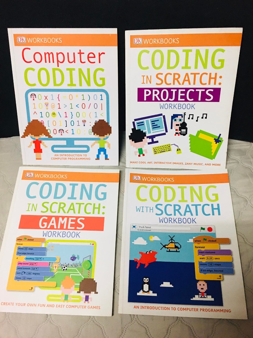 DK Coding With Scratch Workbook Bundle (Set of 4), Hobbies & Toys ...
