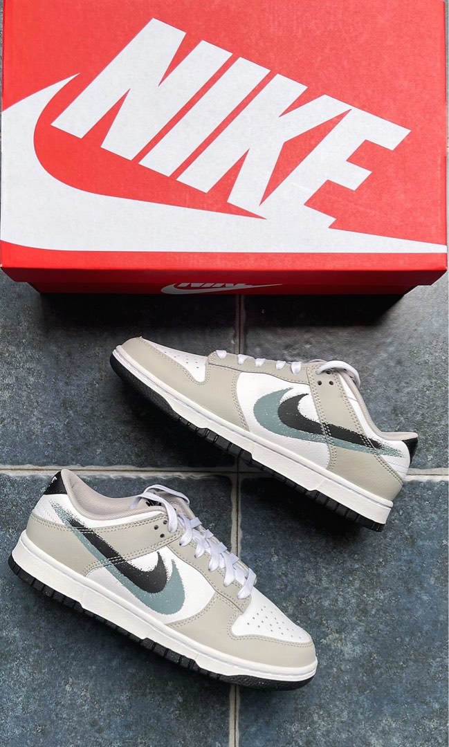 Dunk low spray paint grey, Men's Fashion, Footwear, Sneakers on Carousell