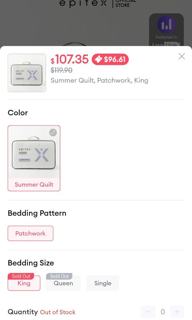 EPITEX King Size Summer Quilt + Tencel Quilt Cover, Furniture & Home ...