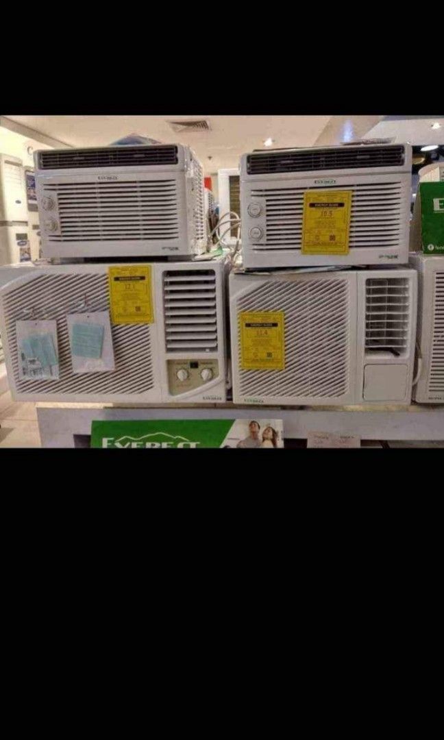 EVEREST WINDOW TYPE AIRCON NON INVERTER AND INVERTER WINDOW TYPE, TV ...