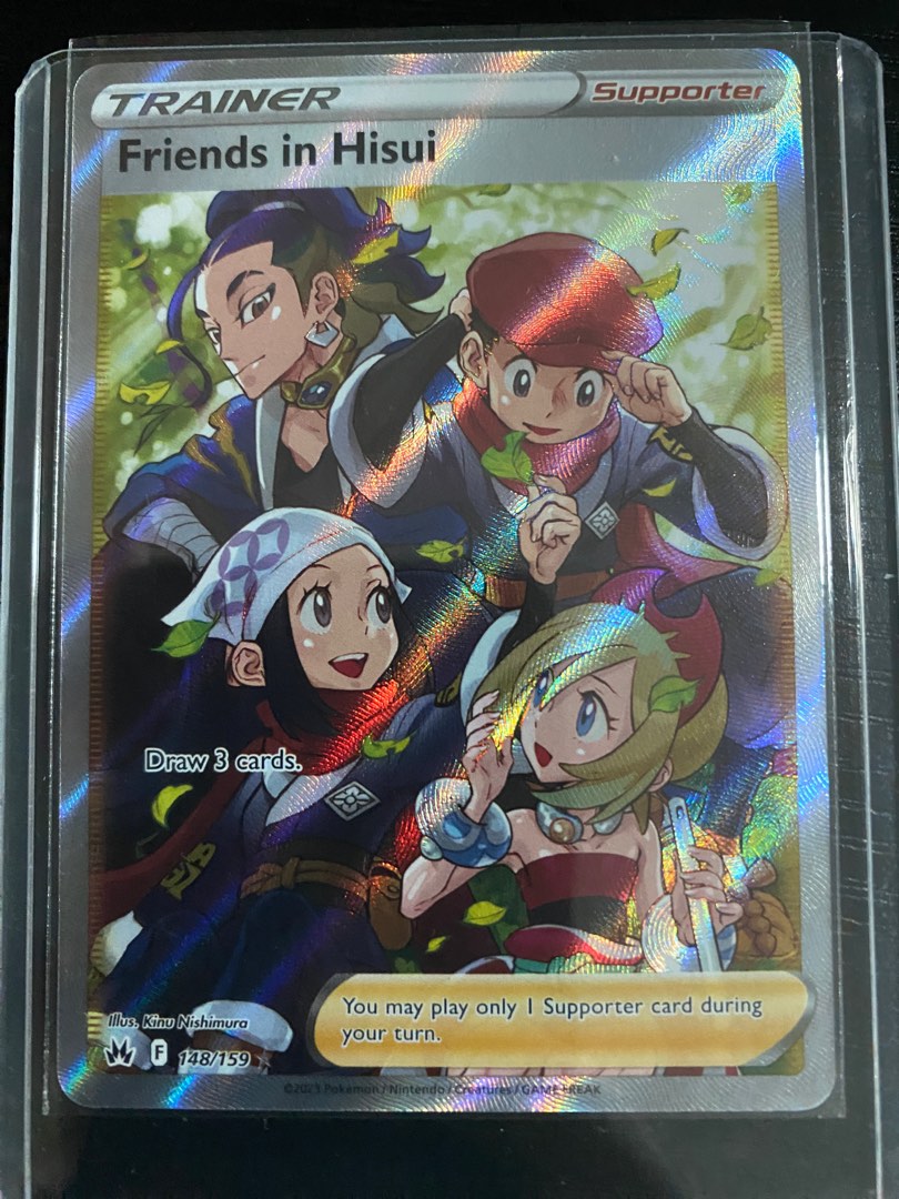 Friends in Hisui Trainer Ultra Rare Full Art FA 148/159 Pokemon Crown ...