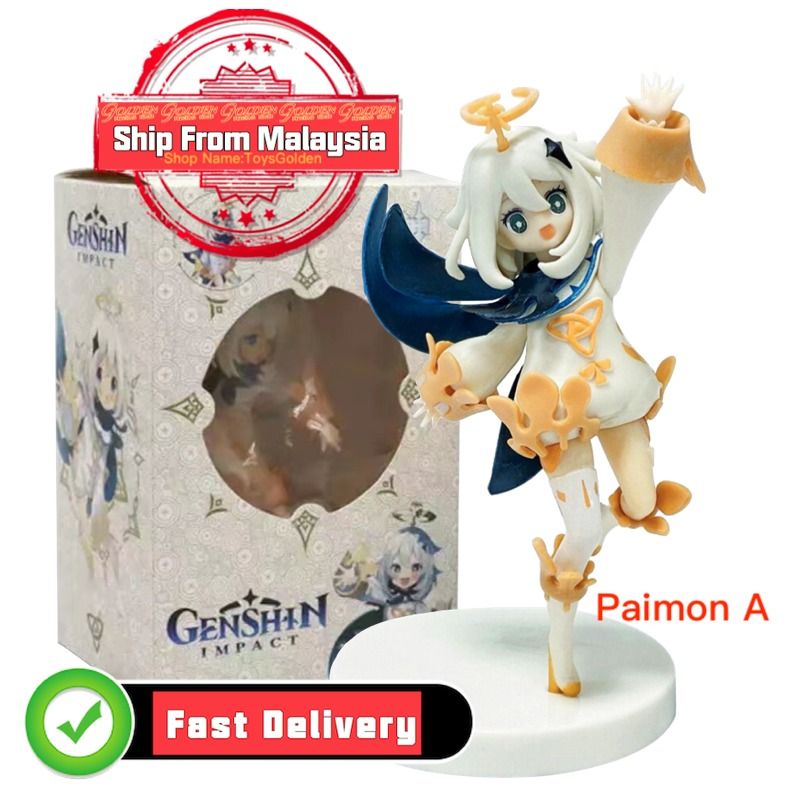 Genshin Impact Paimon Anime Game Action Figure 13cm Collection Model ...