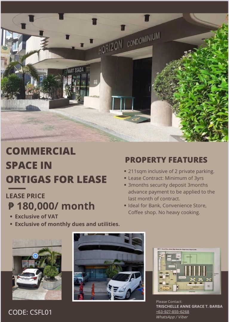 Ground Floor Commercial Space For Lease in Ortigas Business District ...