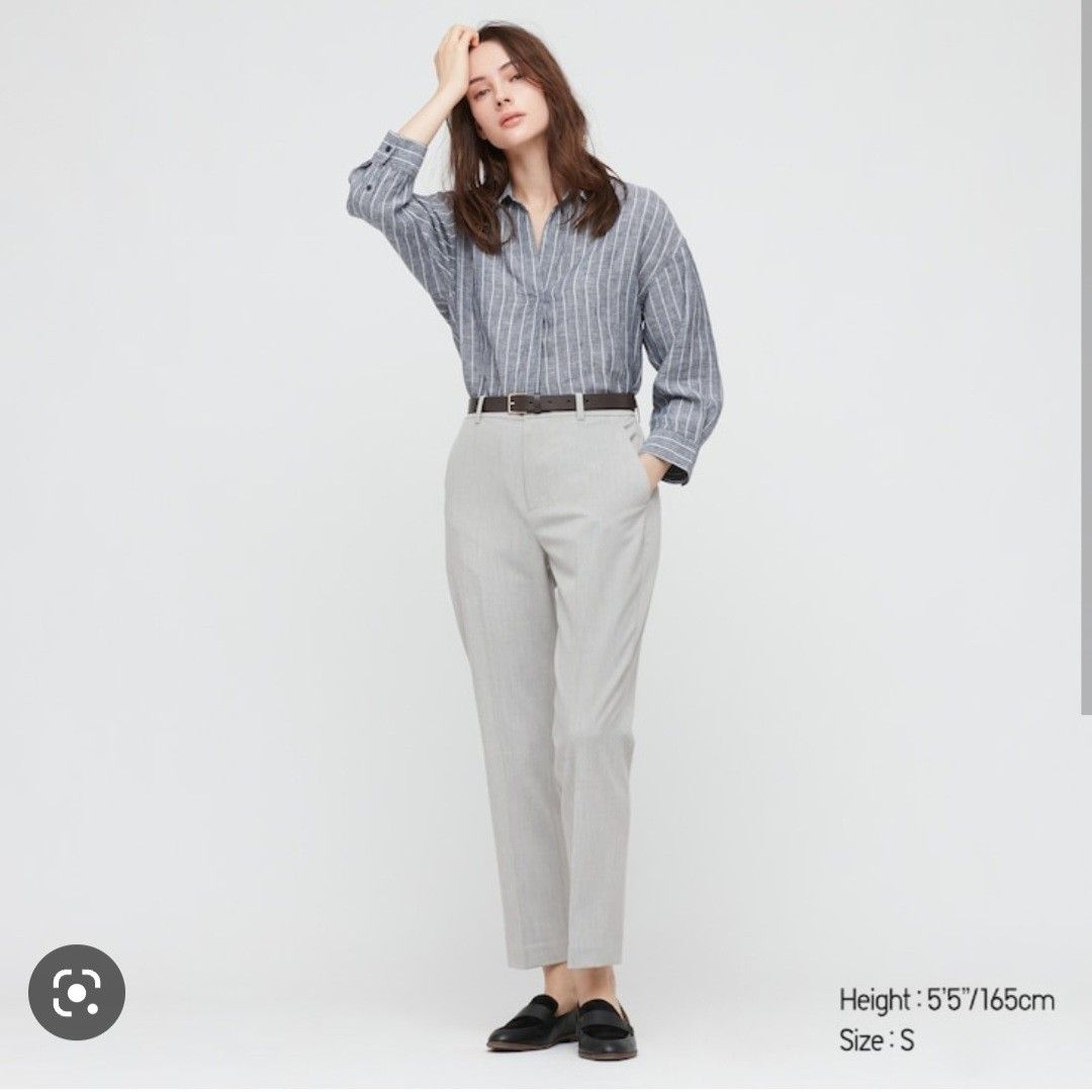 GU by Uniqlo smart ankle pants grey, Women's Fashion, Bottoms, Other Bottoms on Carousell