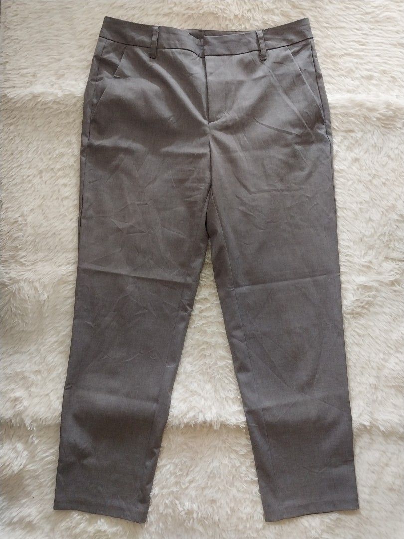 GU by Uniqlo smart ankle pants grey, Women's Fashion, Bottoms, Other Bottoms on Carousell