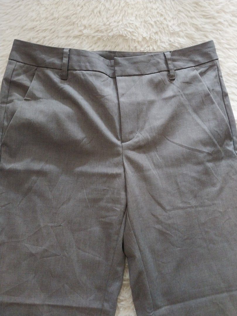 GU by Uniqlo smart ankle pants grey, Women's Fashion, Bottoms, Other Bottoms on Carousell