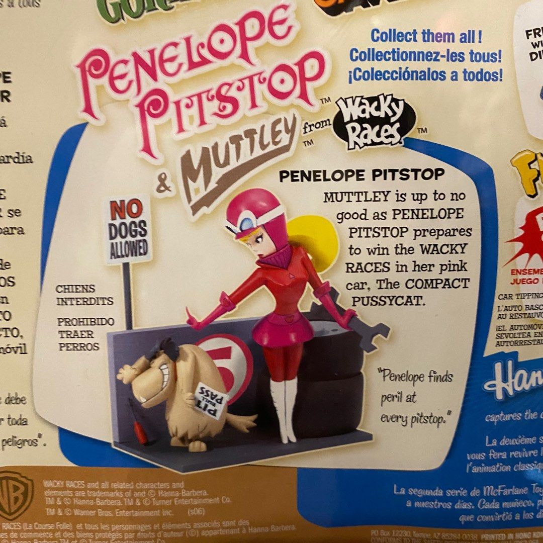 Hanna barbera penelope pitstop & muttley figure, Hobbies & Toys, Toys & Games on Carousell